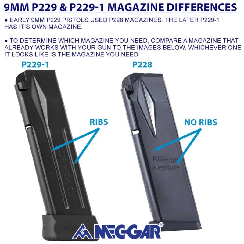 SIG SAUER P229-1 9MM 10-ROUND - Mec-Gar USA Inc - Firearm Magazines
